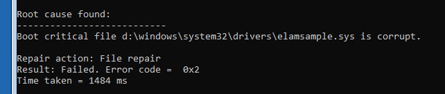 Boot logs reporting elamsample.sys driver is corrupt · Issue #434 · microsoft/Windows-driver ...