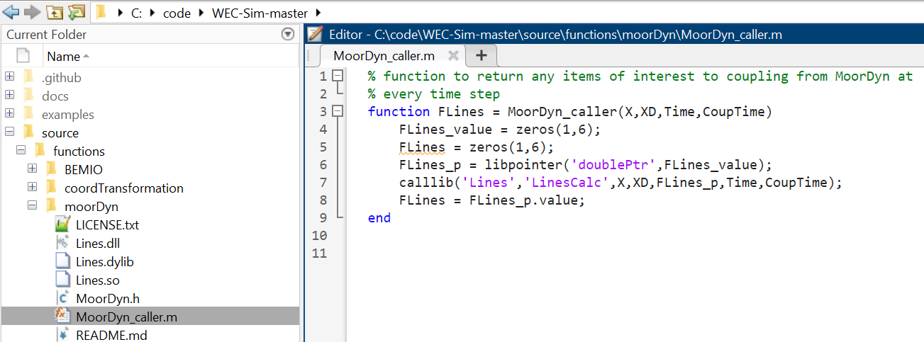 [Theory or Implementation] How to link WEC-sim with external program (for example, a .dll file ...