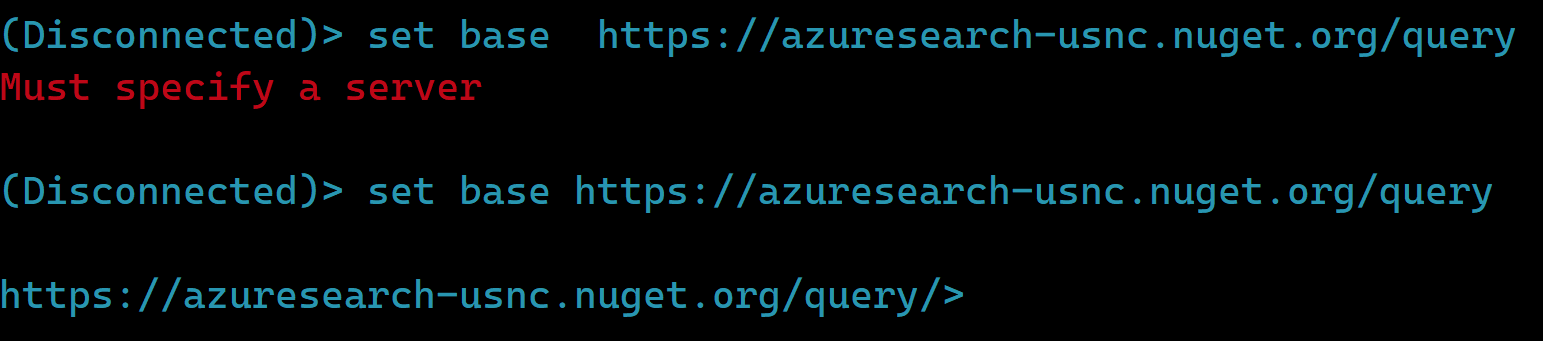 Extra space in set base command leads to error · Issue #365 · dotnet/HttpRepl · GitHub
