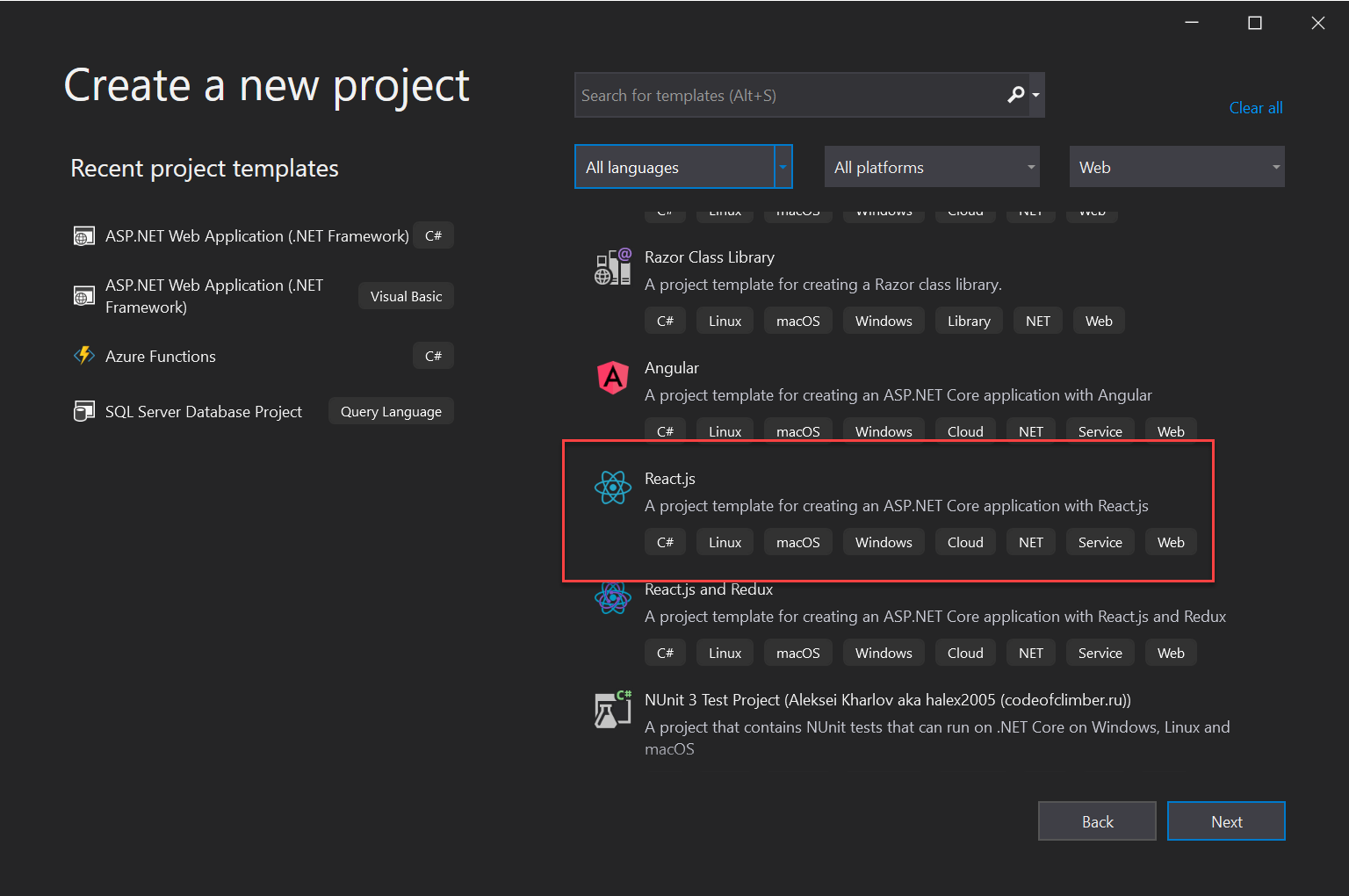 Improve template titles and icons · Issue #25576 · dotnet/aspnetcore · GitHub