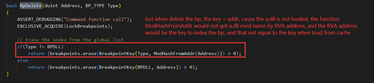 bc command can't clear a cached breakpoint · Issue #3058 · x64dbg/x64dbg · GitHub