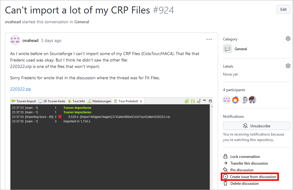 Can't import a lot of my CRP Files · mytourbook mytourbook · Discussion #924 · GitHub