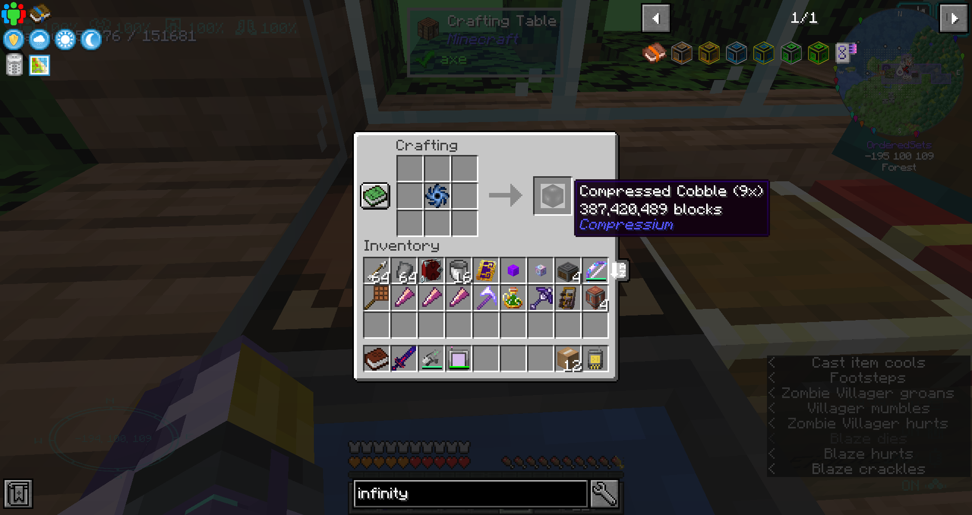 [Bug]: Compressed Cobble 9x can be crafted from ANY singularity (and ...
