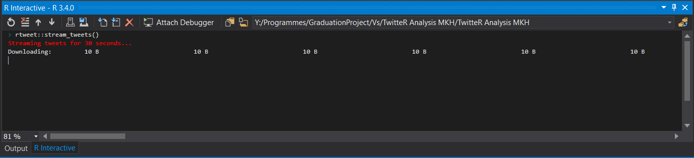 Vs Hangs When streaming tweets · Issue #3715 · microsoft/RTVS · GitHub