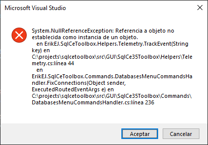 plugin error · Issue #941 · ErikEJ/SqlCeToolbox · GitHub
