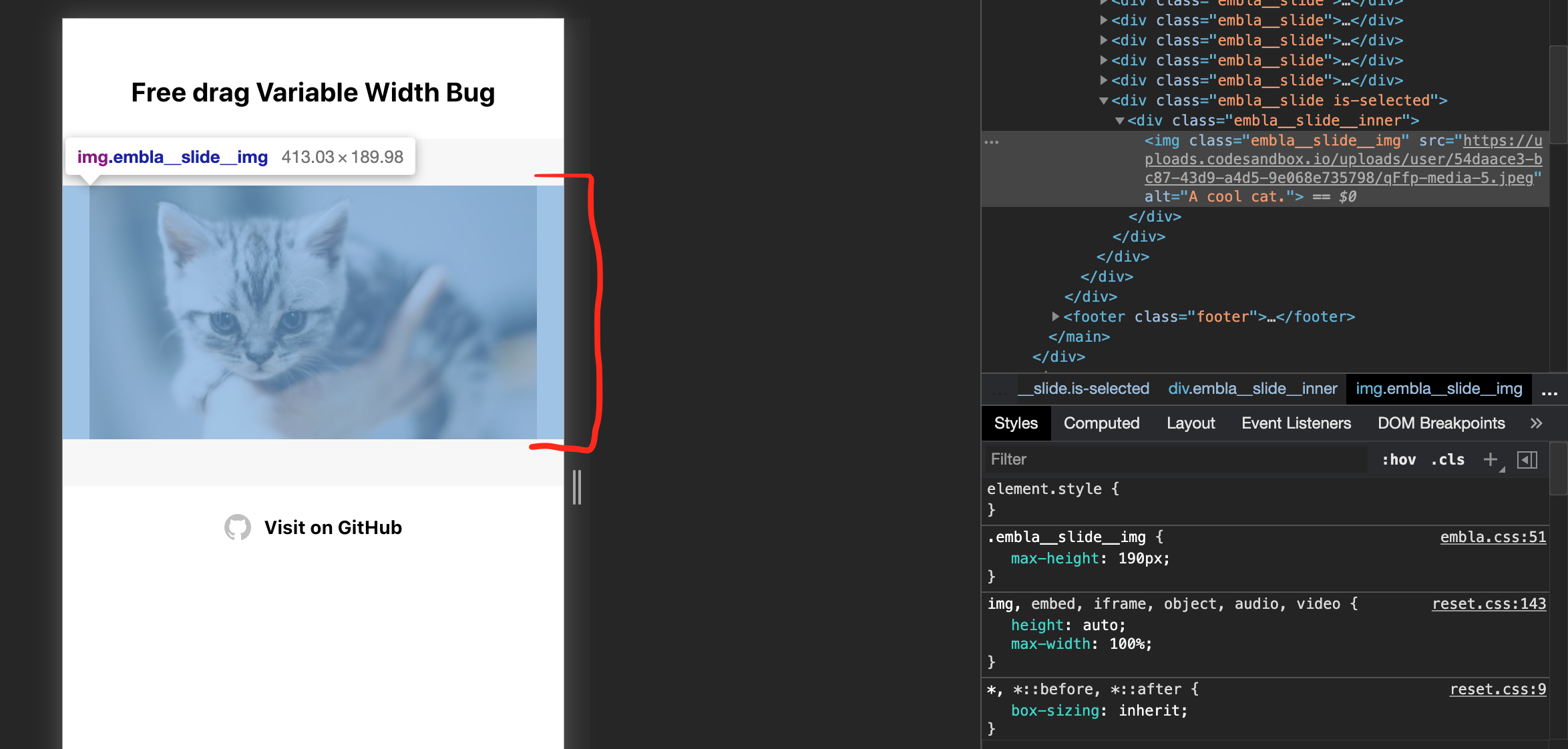 Free drag carousel with variable width and wide slides · Issue #135 · davidjerleke/embla ...