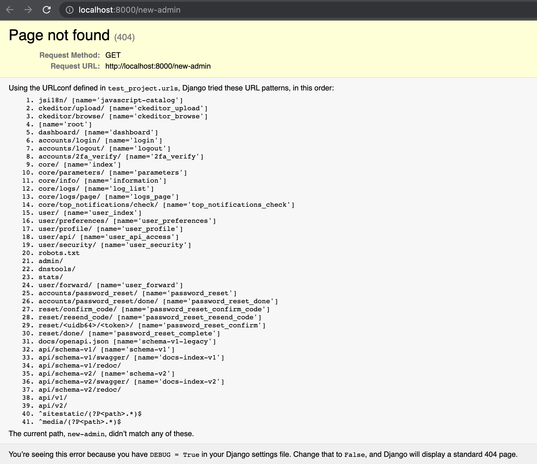 New Admin Page Not Found Returns 404 · Issue 2747 · Modoboamodoboa