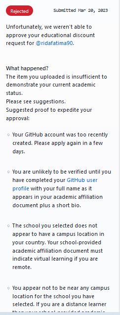 Github Student Pack Activation · community · Discussion #53384 · GitHub