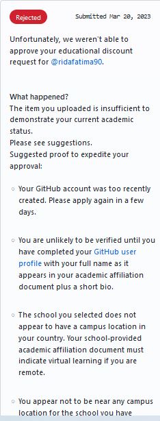 Github Student Pack Activation · community · Discussion #53384 · GitHub