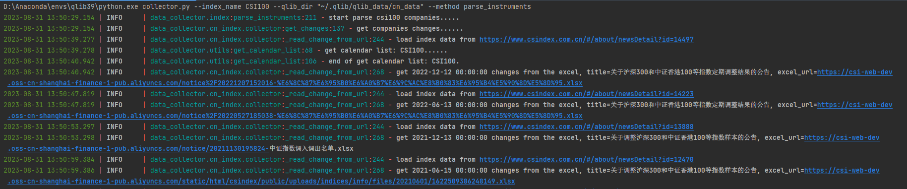 生成csi100股池文件，出错 · Issue #1629 · microsoft/qlib · GitHub