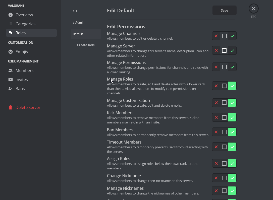 bug: Server Permissions Bug with Roles · Issue #862 · revoltchat/revite · GitHub