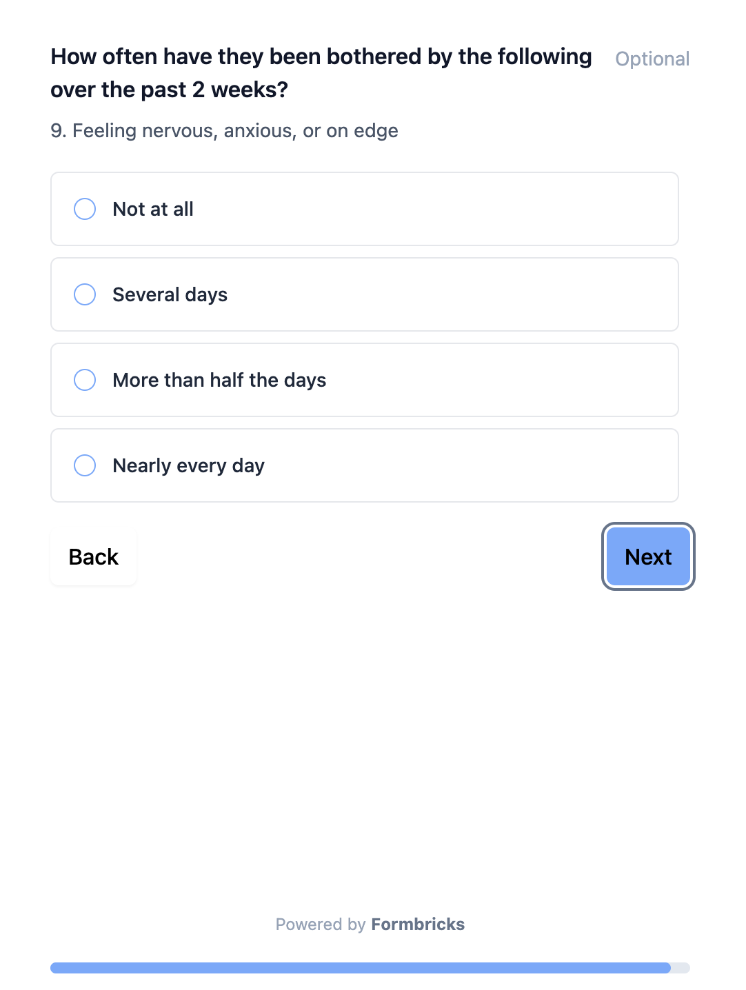 Bug Progress Bar Appears As Mostly Full When Still Towards The Beginning Of The Survey · Issue 