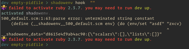 improve behaviour when there's a shadowlisp error · Issue #18 · Shopify/shadowenv · GitHub