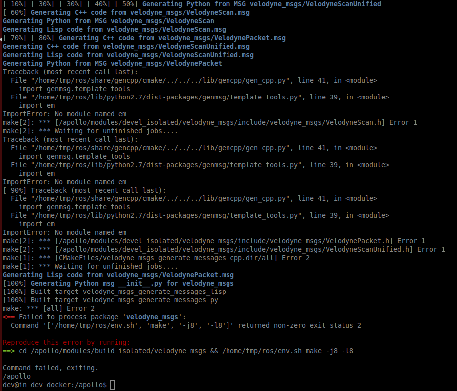 ImportError: No module named em · Issue #5216 · ApolloAuto/apollo · GitHub
