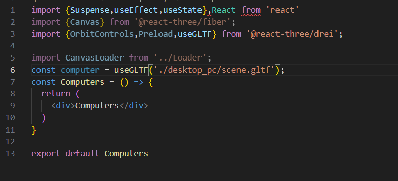 Unable to import the Components · Issue #83 · adrianhajdin/project_3D_developer_portfolio · GitHub