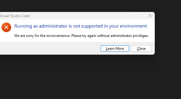 Administrative Access · Issue #177690 · microsoft/vscode · GitHub