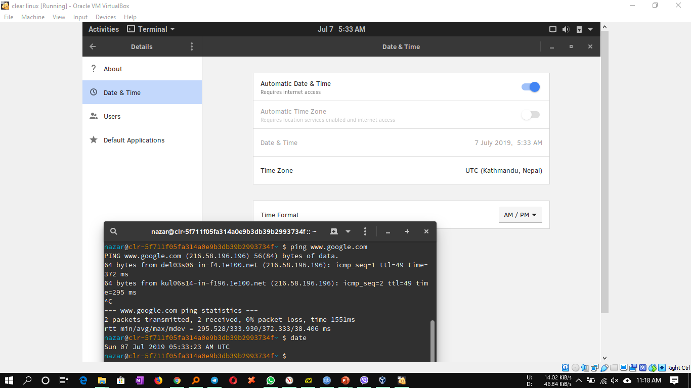 time mismatch windows and clear linux. · Issue #983 · clearlinux/distribution · GitHub