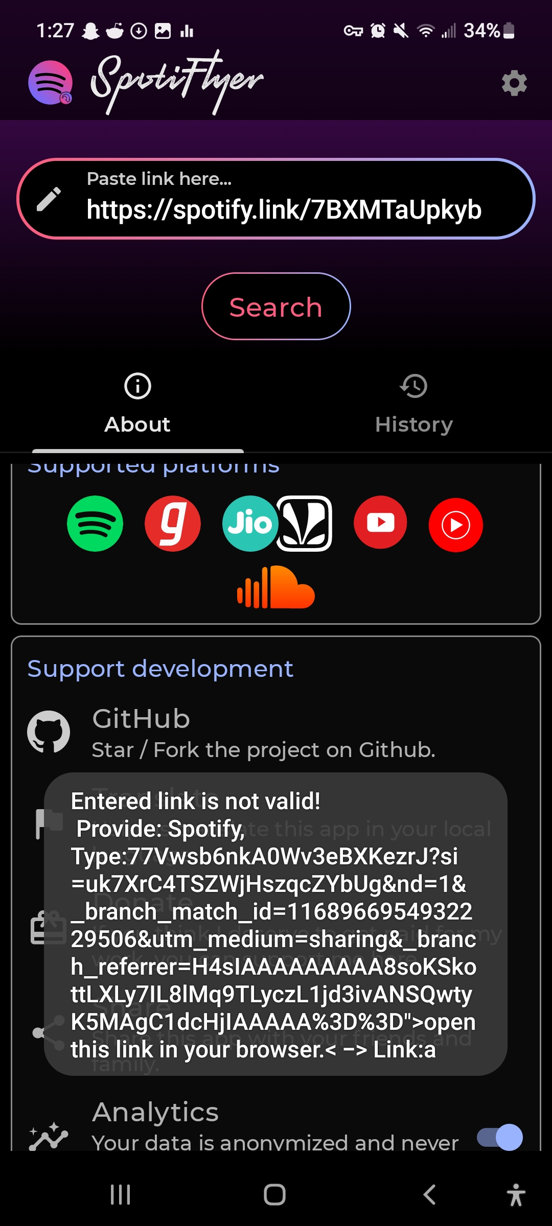 [BUG] : spotify link change simple fix · Issue #2573 · Shabinder/SpotiFlyer · GitHub
