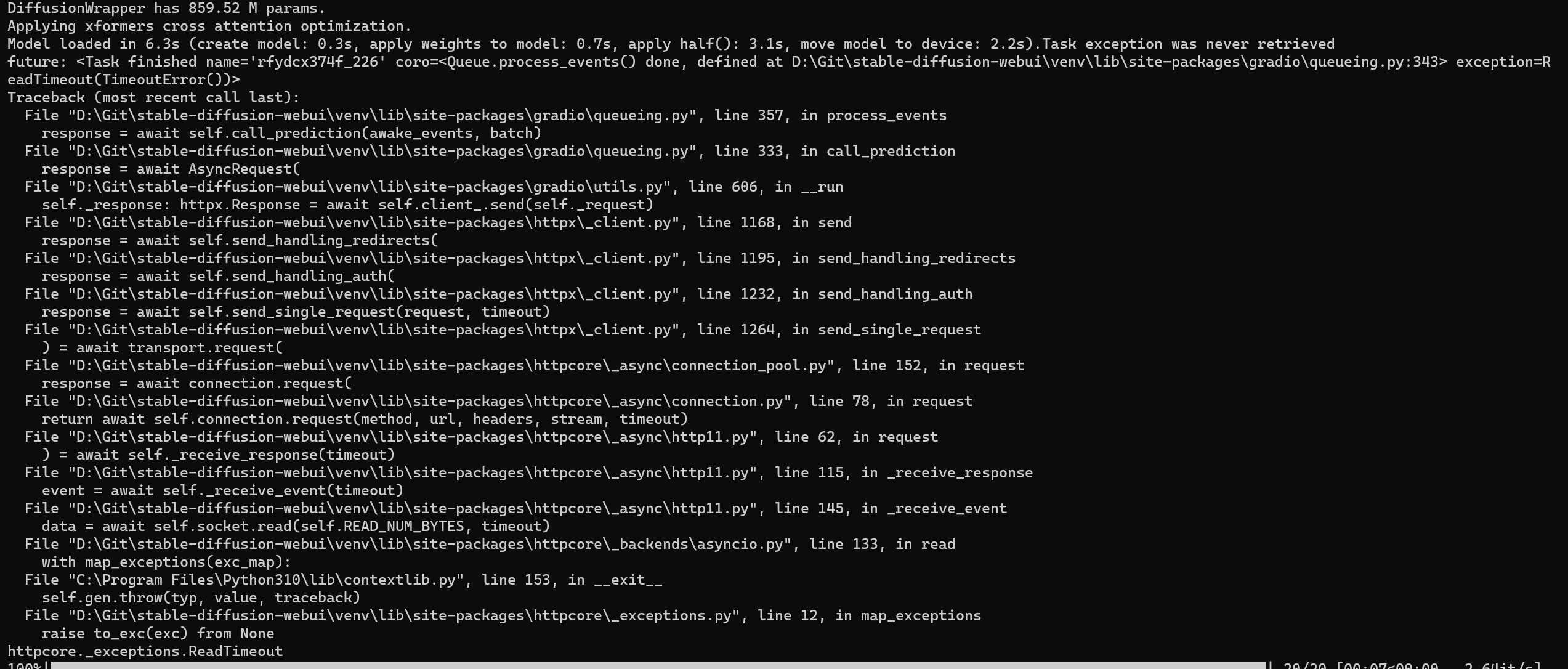 Gradio timeout ,Stable Diffusion Webui cannot be displayed (disappears ...