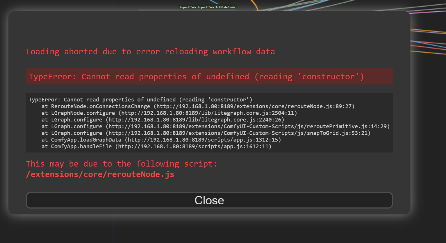 Whenever I install rgthree reroute nodes I get this frustrating error · Issue #19 · rgthree ...