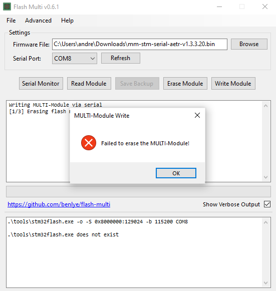 Jumper 4in1-SE Module "Fail to init. device" in FlashMulti Verbose · Issue #840 · pascallanger ...