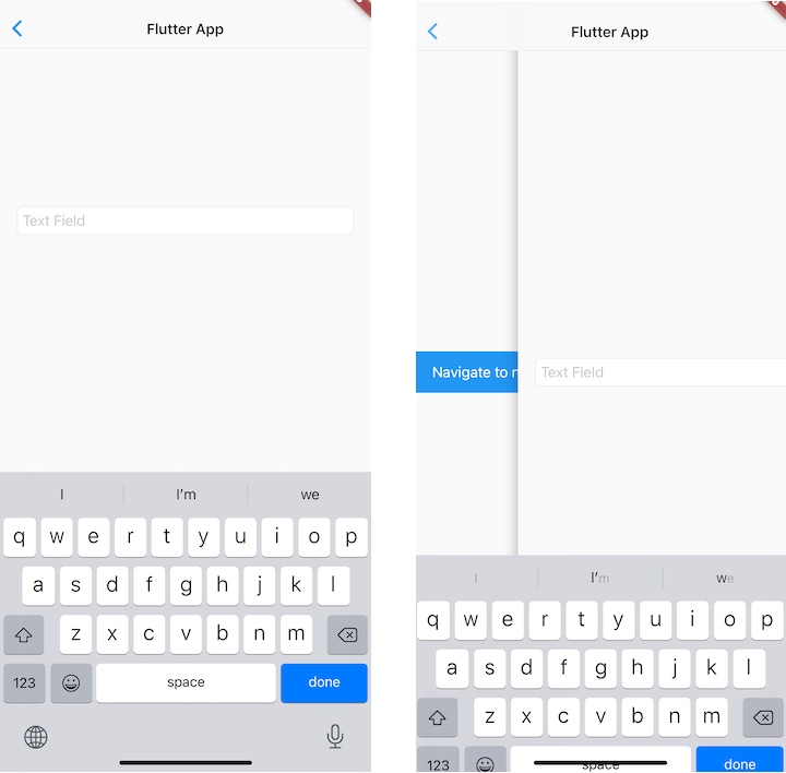 [iOS] Keyboard is not synchronized with edge swiping gesture · Issue #85055 · flutter/flutter ...