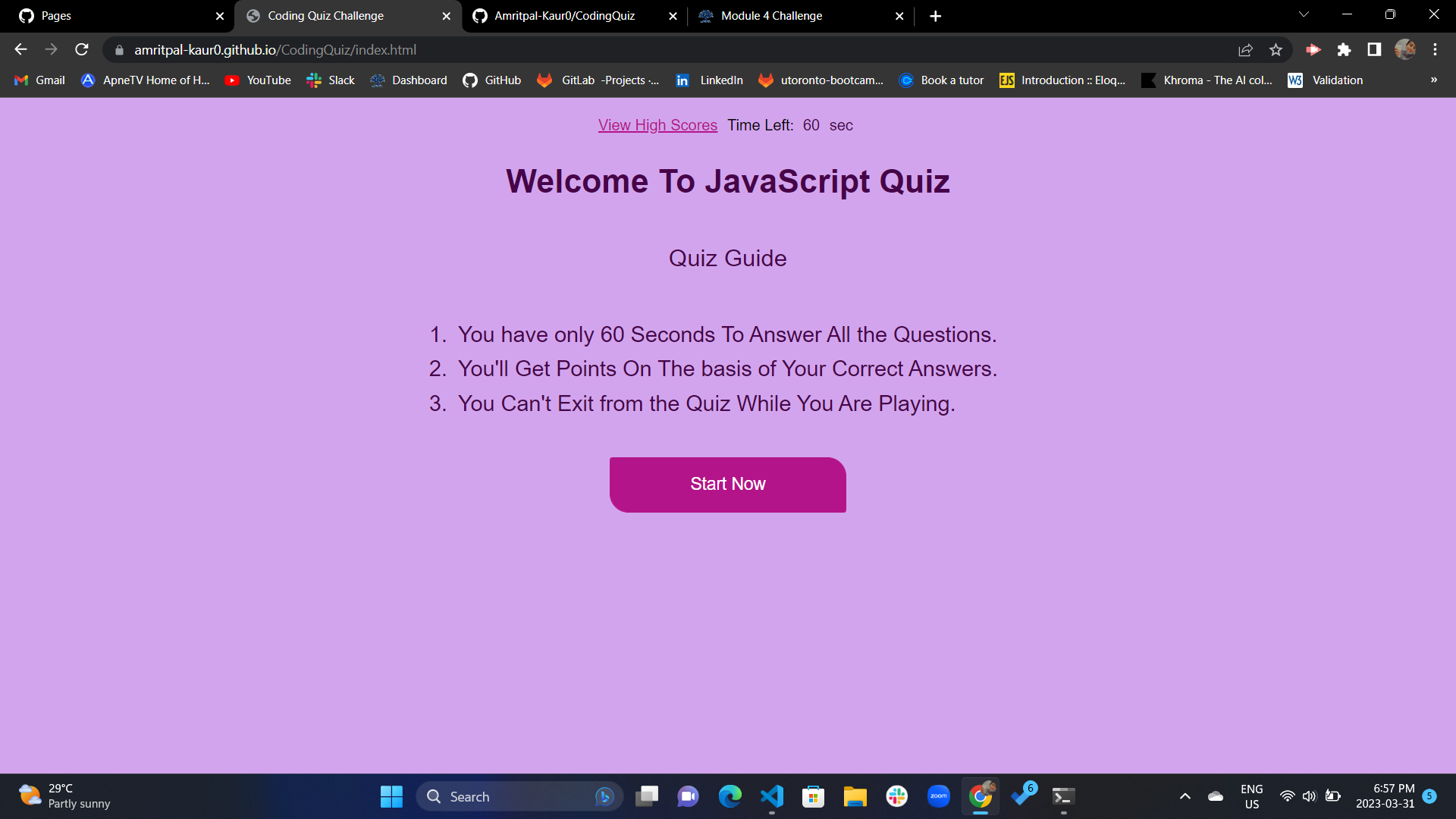 GitHub - Amritpal-Kaur0/CodingQuiz GitHub - Amritpal-Kaur0/CodingQuiz
