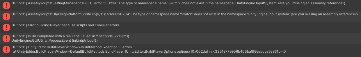 [0.9.0][Linux] 'SwitchProControllerHID' could not be found · Issue #733 · Unity-Technologies ...