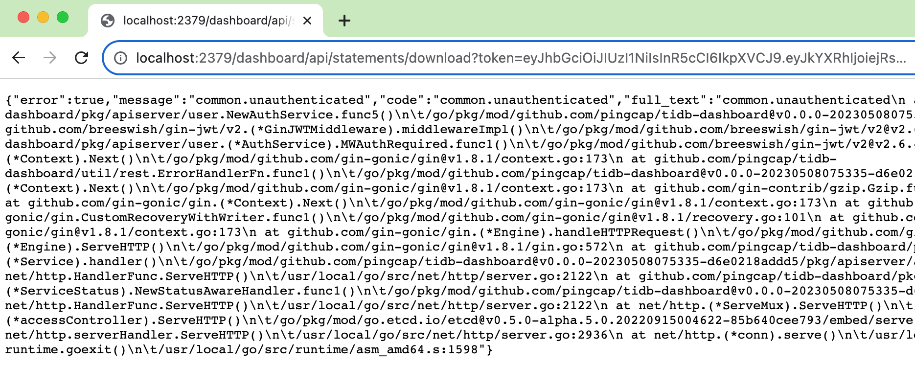 Export Statements List Failed · Issue 1573 · Pingcaptidb Dashboard