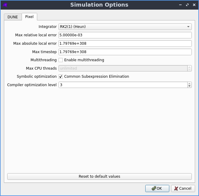 Simulator Settings Not Loaded Correctly · Issue 535 · Spatial Model Editor Spatial Model Editor