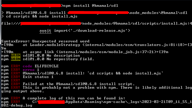 Syntax error in the code · Issue #27 · kmamal/node-sdl · GitHub