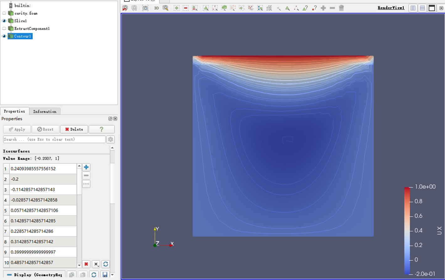 How to use ParaView to extract contour lines and output data along the path of .e files ...