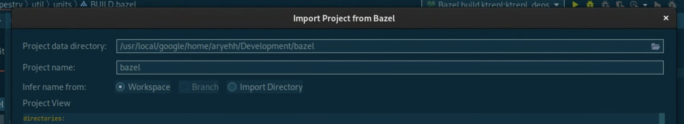 " File->Open" does not detect that a project is a bazel project · Issue #1159 · bazelbuild ...