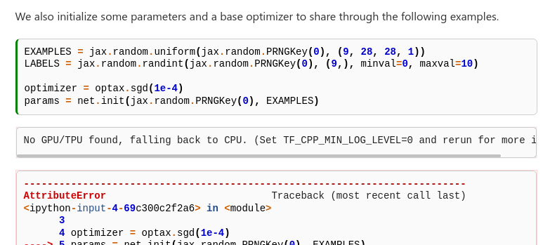 Gradient accumulation example in docs not building · Issue #586 · google-deepmind/optax · GitHub