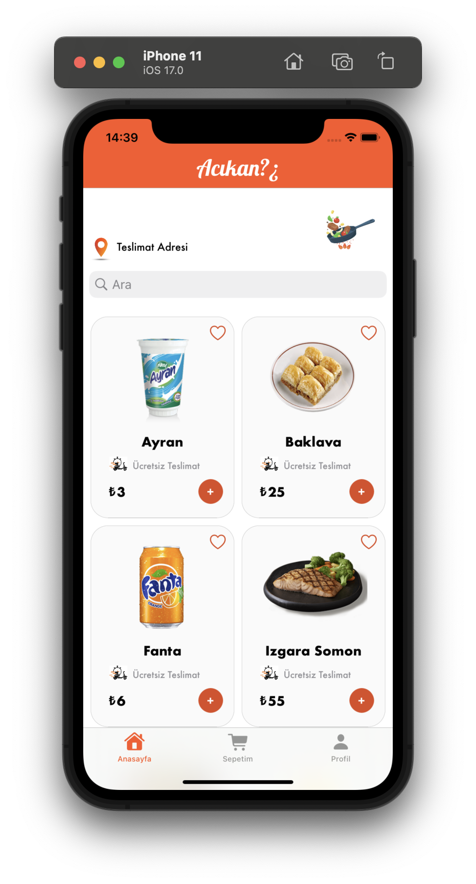 GitHub - ezgiik/FoodOrderApp