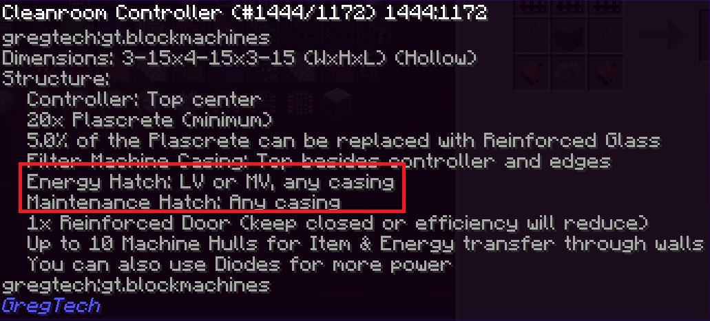cleanroom tooltip is not totally accurate · Issue #8061 · GTNewHorizons/GT-New-Horizons-Modpack ...