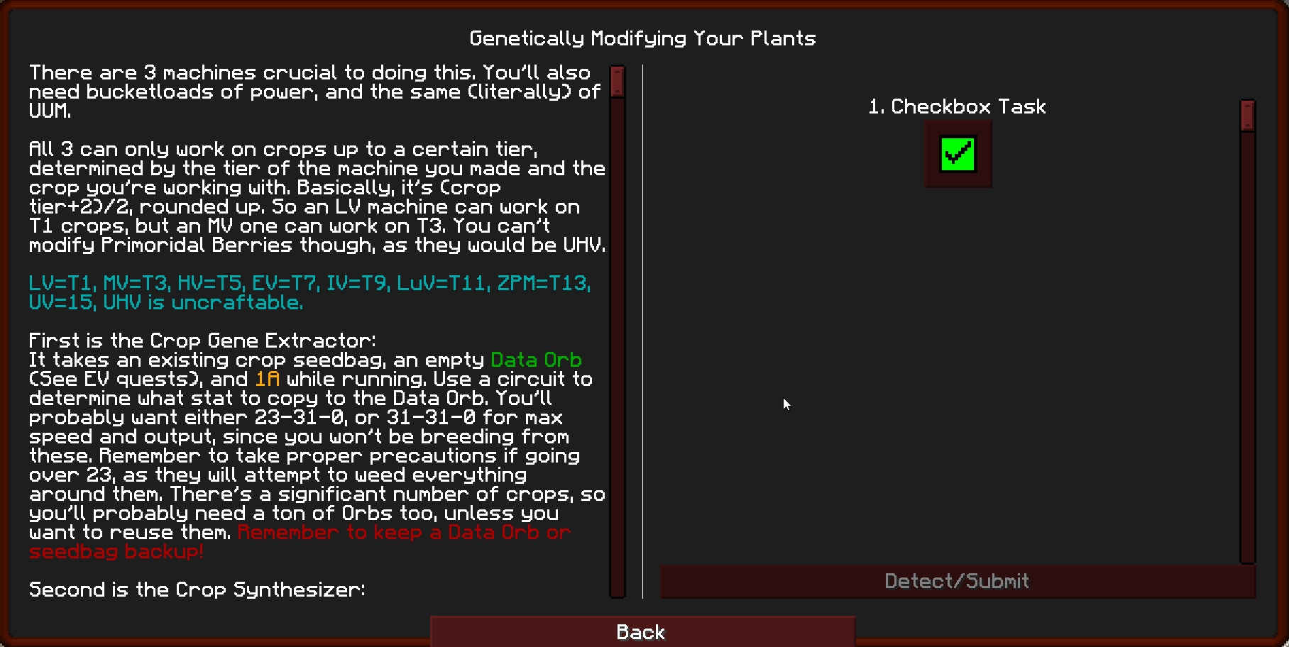 uhv version of crop gene extractor exists but is uncraftable · Issue ...