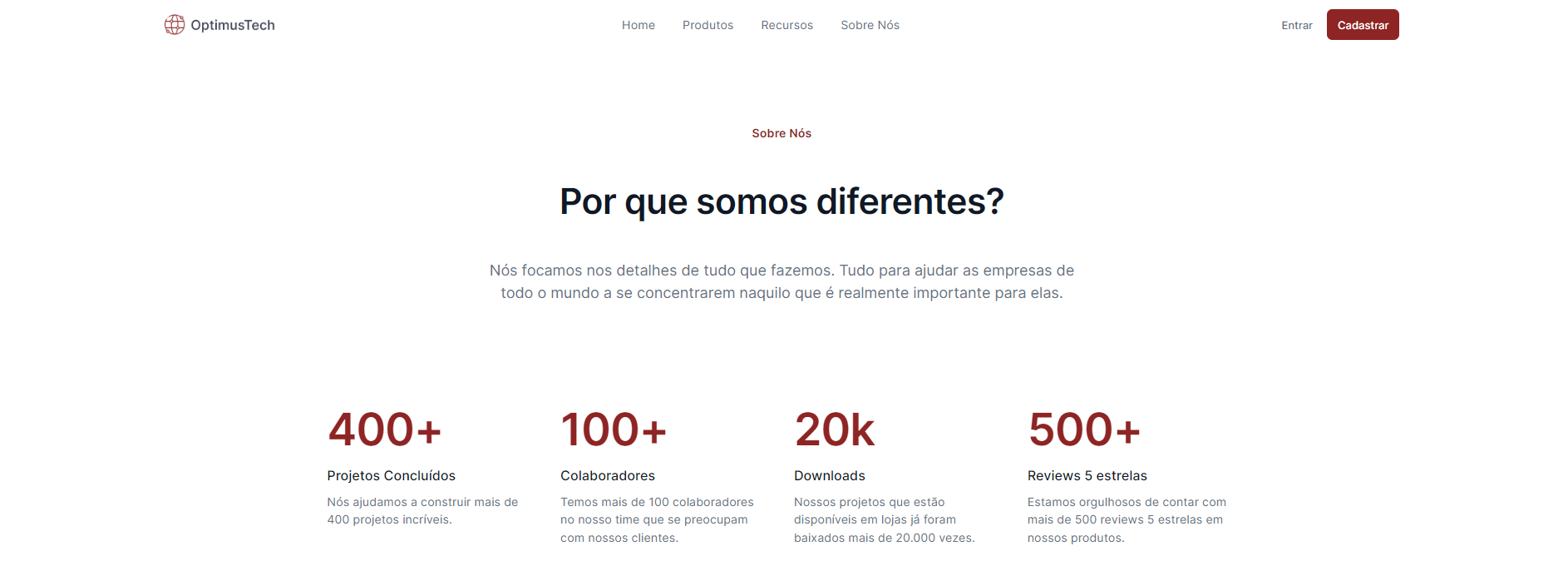 GitHub - Seamusjonesss/optimustech: Desenvolvimento de uma página de um site de tecnologia.