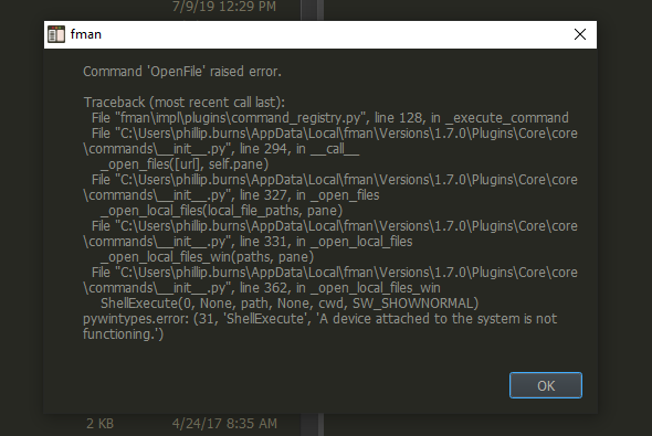 openFile crashes on windows 10 · Issue #723 · fman-users/fman · GitHub