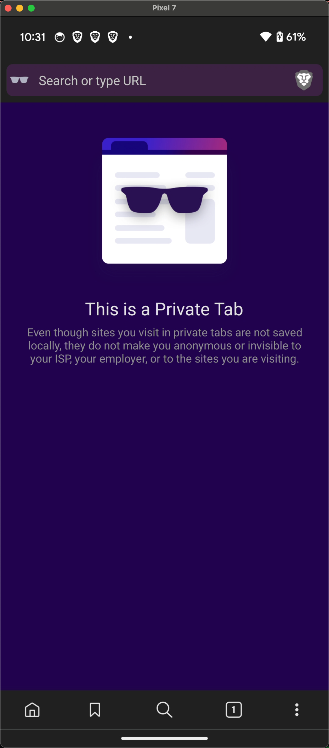 The `glasses` thumbnail is not aligned properly in the URL search bar in `Private` tab · Issue ...