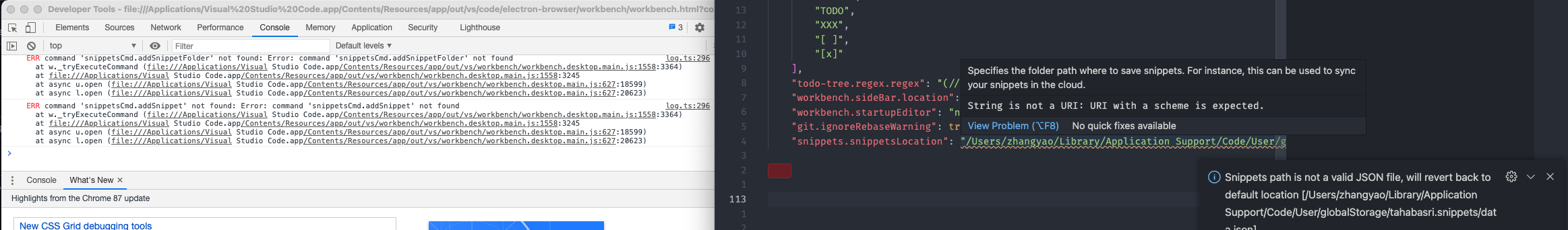 command 'snippetsCmd.addSnippet' not found · Issue #18 · tahabasri/snippets · GitHub