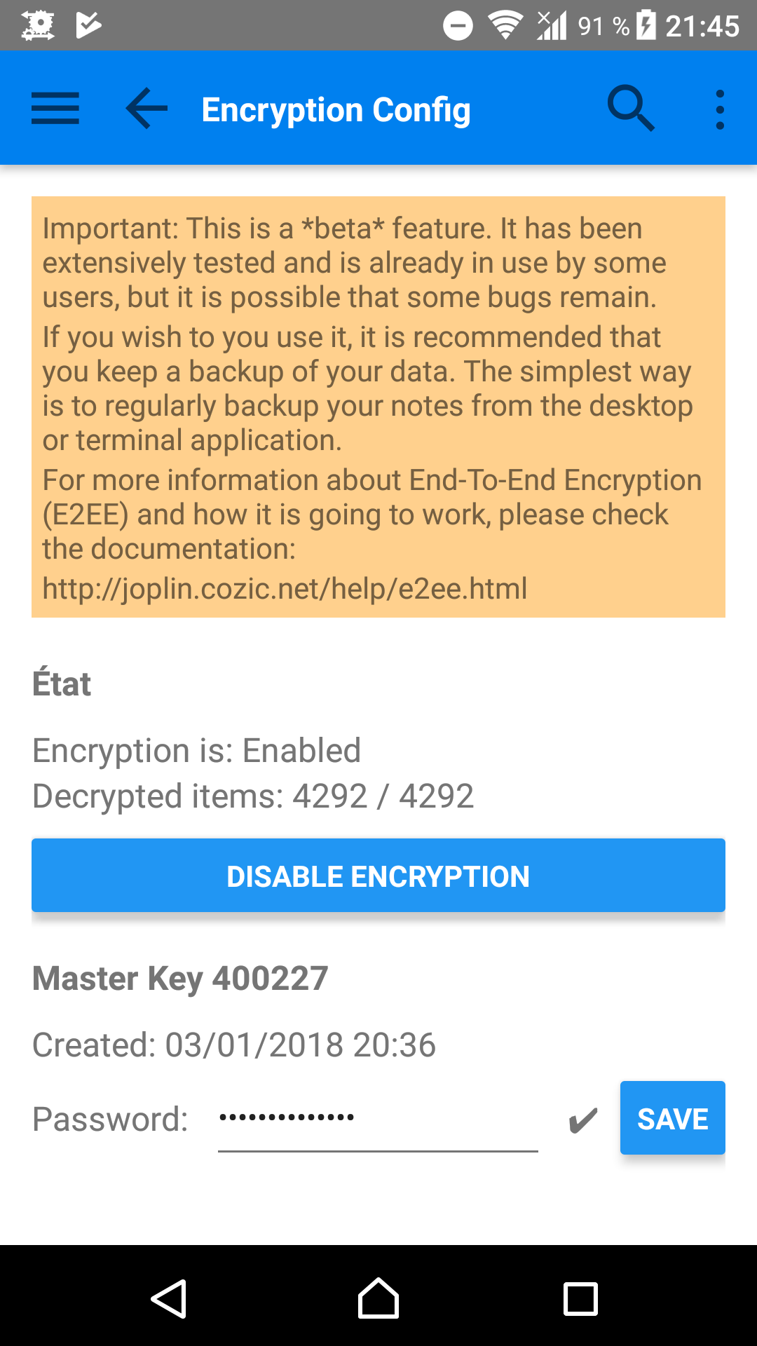 [Feature Request] End-to-end encryption · Issue #44 · laurent22/joplin · GitHub