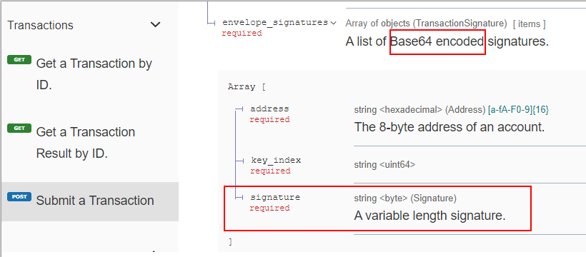 Api Docs Make It More Clear Which Part Of Transactionsignature Must Be Base64 Encoded