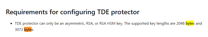 Supported Key Length Need To Be Corrected Should Be 2048 Bits And 3072 Bits · Issue 107004