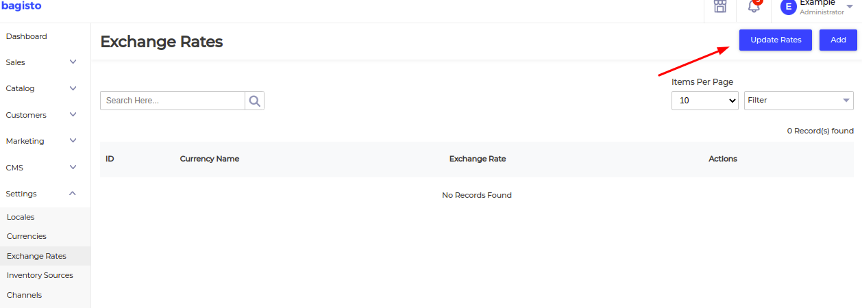 No Need To Update Rates Button If Data Is Not Present For The Update · Issue 7431 · Bagisto