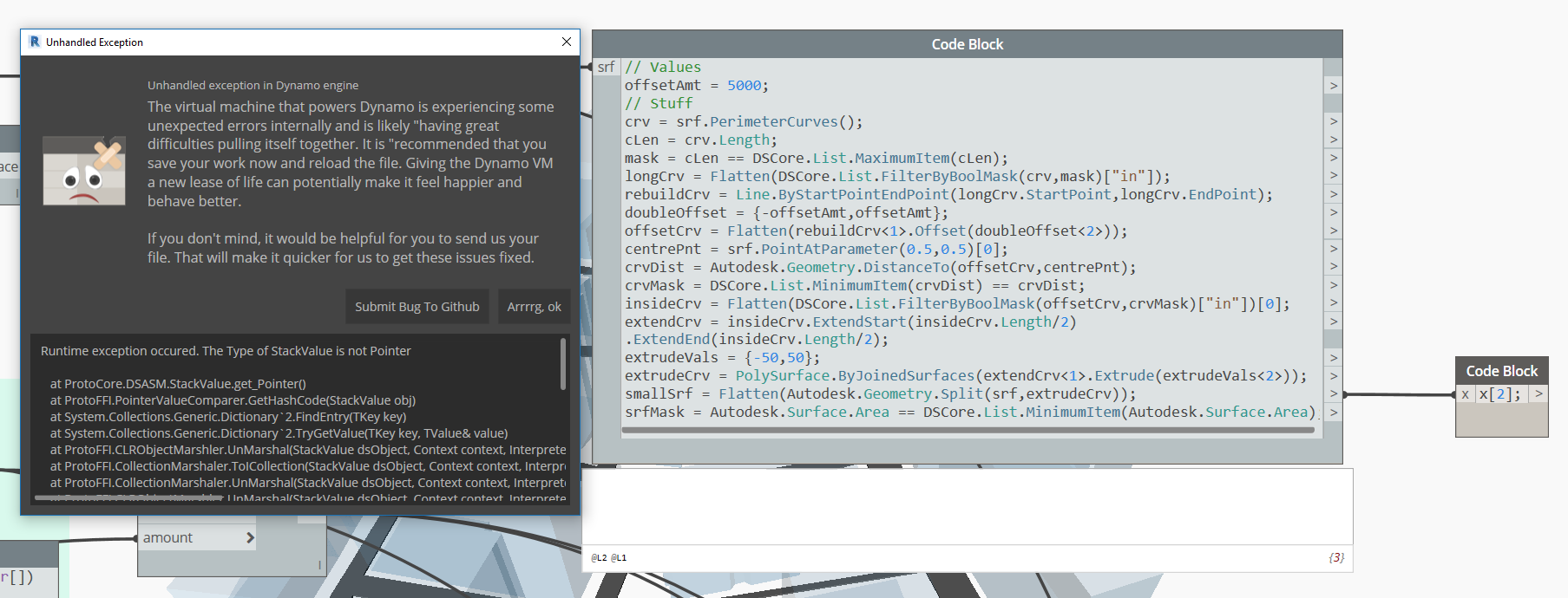 [DesignScript][Crash] Mask Generation failing · Issue #8808 · DynamoDS/Dynamo · GitHub