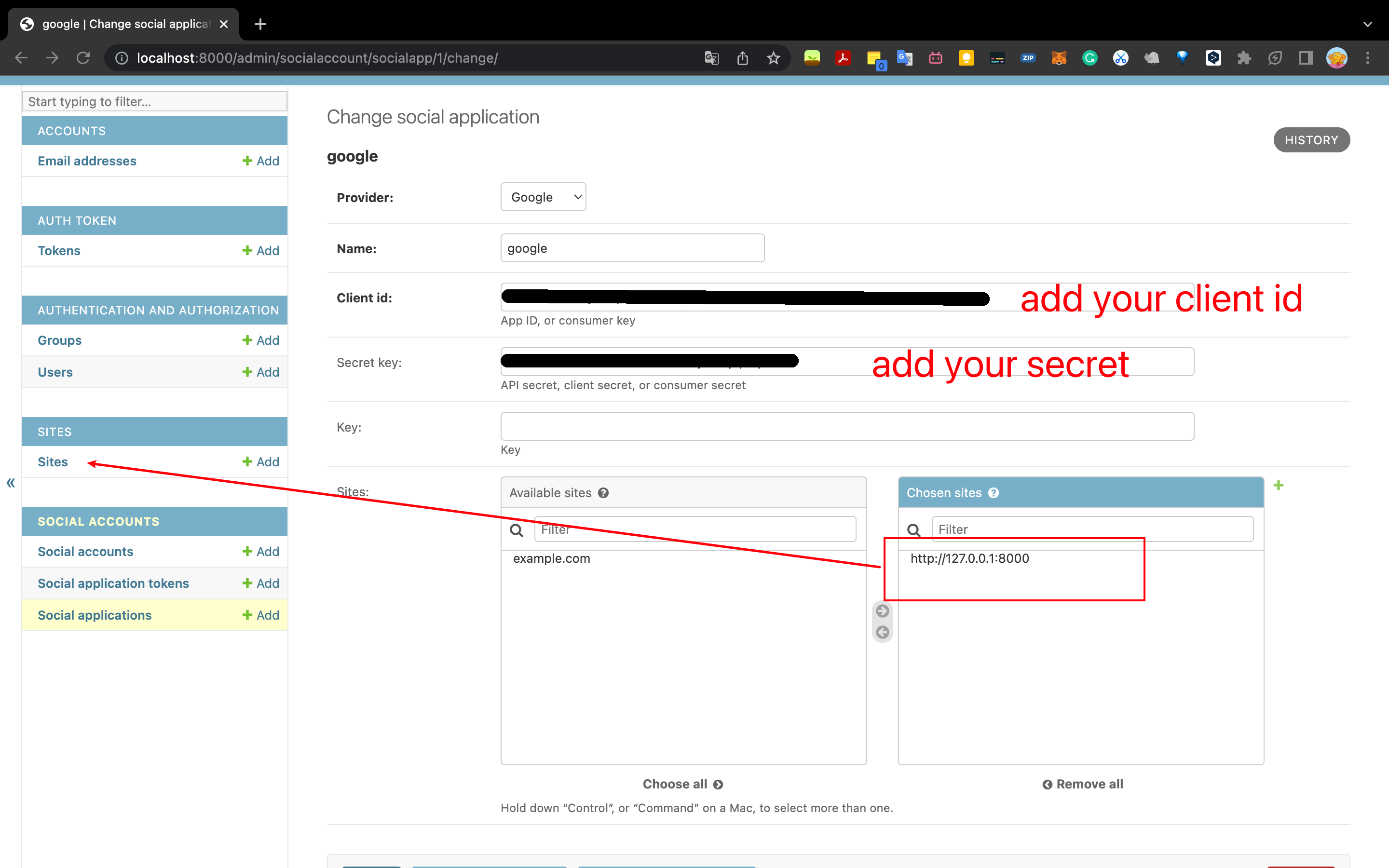 SocialTokens table empty after Google Login · Issue #3309 · pennersr/django-allauth · GitHub