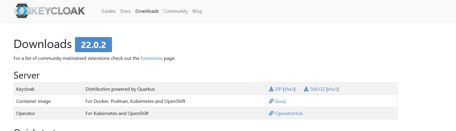 22.0.3 download page loads 22.0.2 · Issue #23195 · keycloak/keycloak · GitHub
