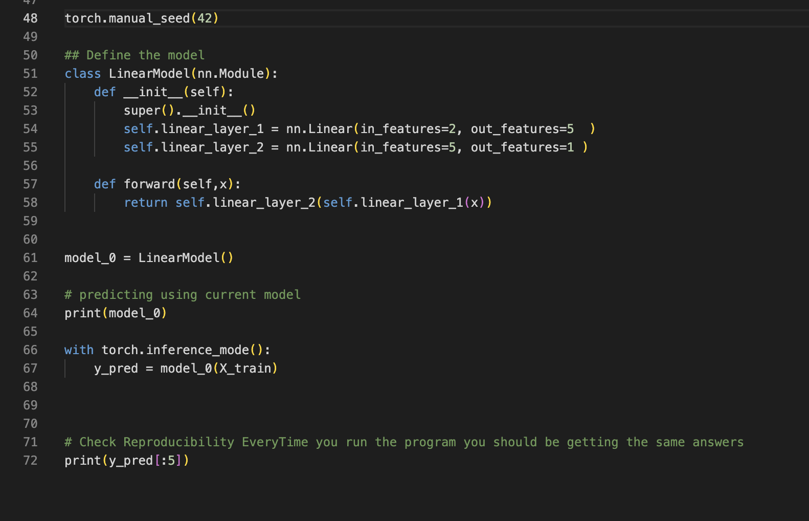 The output changes every time I run the code · mrdbourke pytorch-deep ...