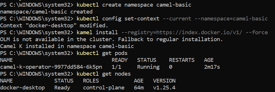 Kamel run sample integration is failing to run · Issue #4150 · apache/camel-k · GitHub